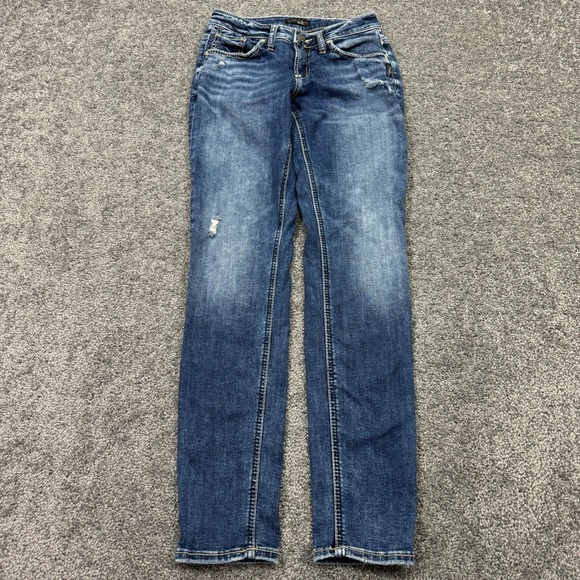 Silver Jeans | Jeans | Silver Jeans Womens 2529 Blue Boyfriend Stretch ...